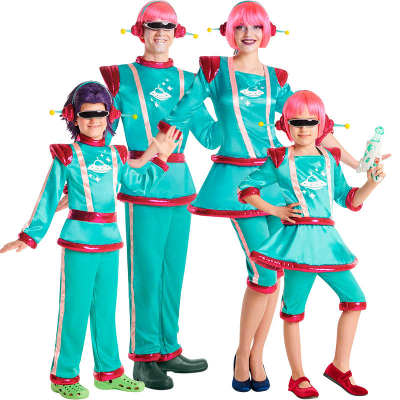 Fatos de Marcianos verde turquesa para grupos | Comprar online