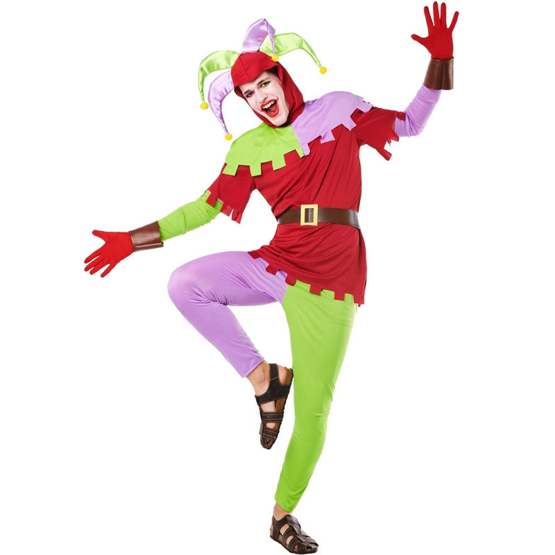 Fato Bobo da corte medieval com cores para homem | Comprar online