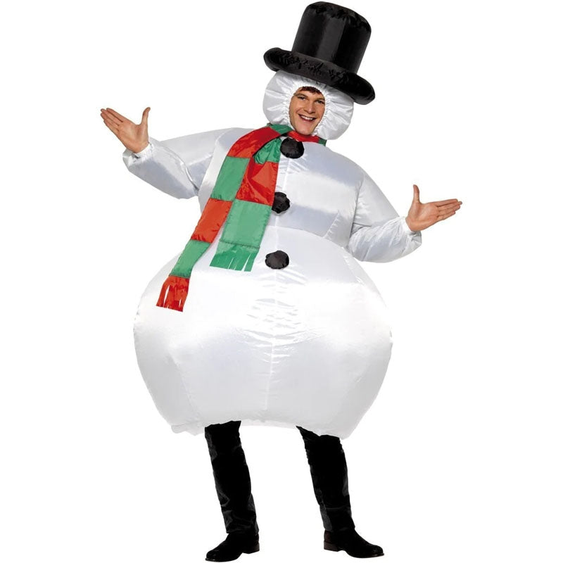 Fato Boneco de neve insuflável para homem de Natal | Comprar online