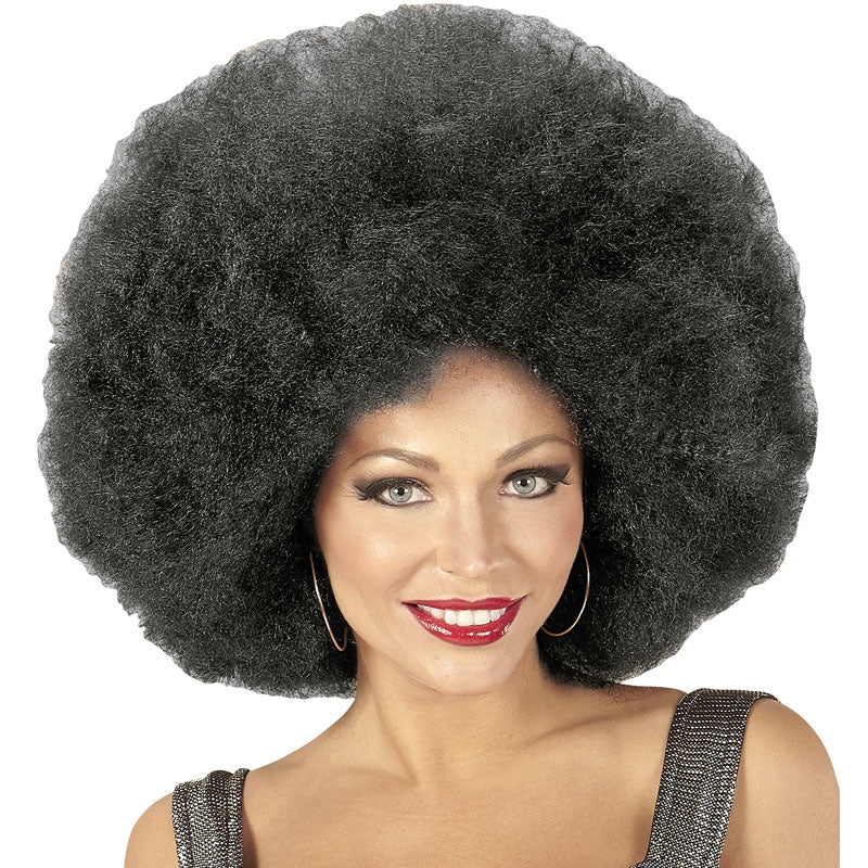 Peruca afro gigante preta | Acessórios de Carnaval